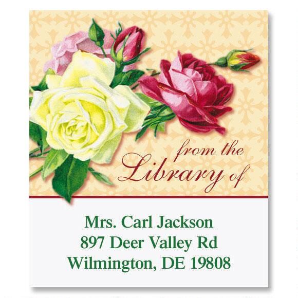 Victorian Personalized Bookplates | Colorful Images
