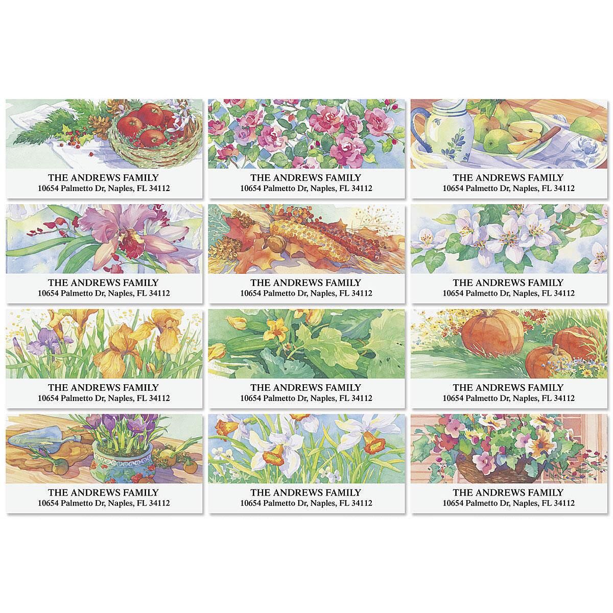 Gardens YearRound Deluxe Return Address Labels | Colorful Images