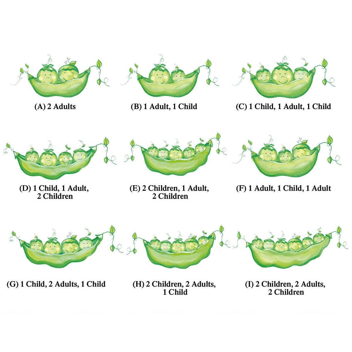 Peas in a Pod Family Deluxe Return Address Labels | Colorful Images