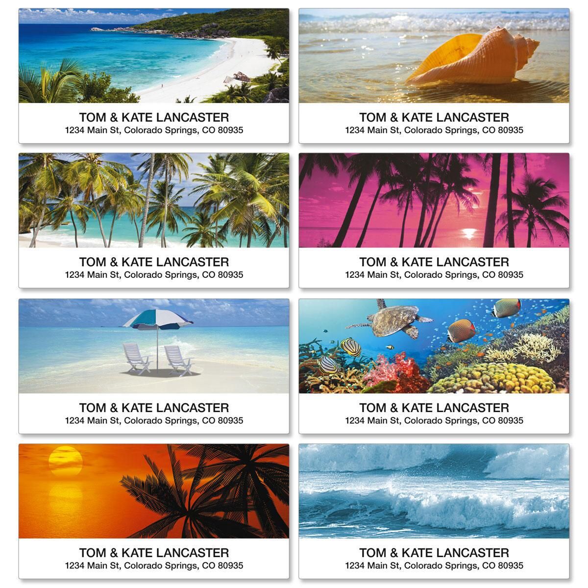 Tropical Paradise II Deluxe Return Address Labels | Colorful Images