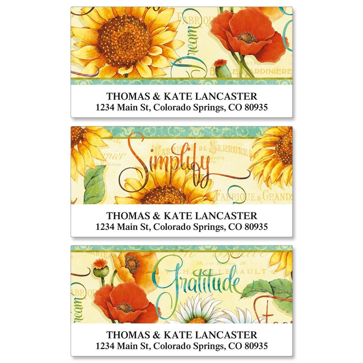 Gratitude Deluxe Return Address Labels | Colorful Images