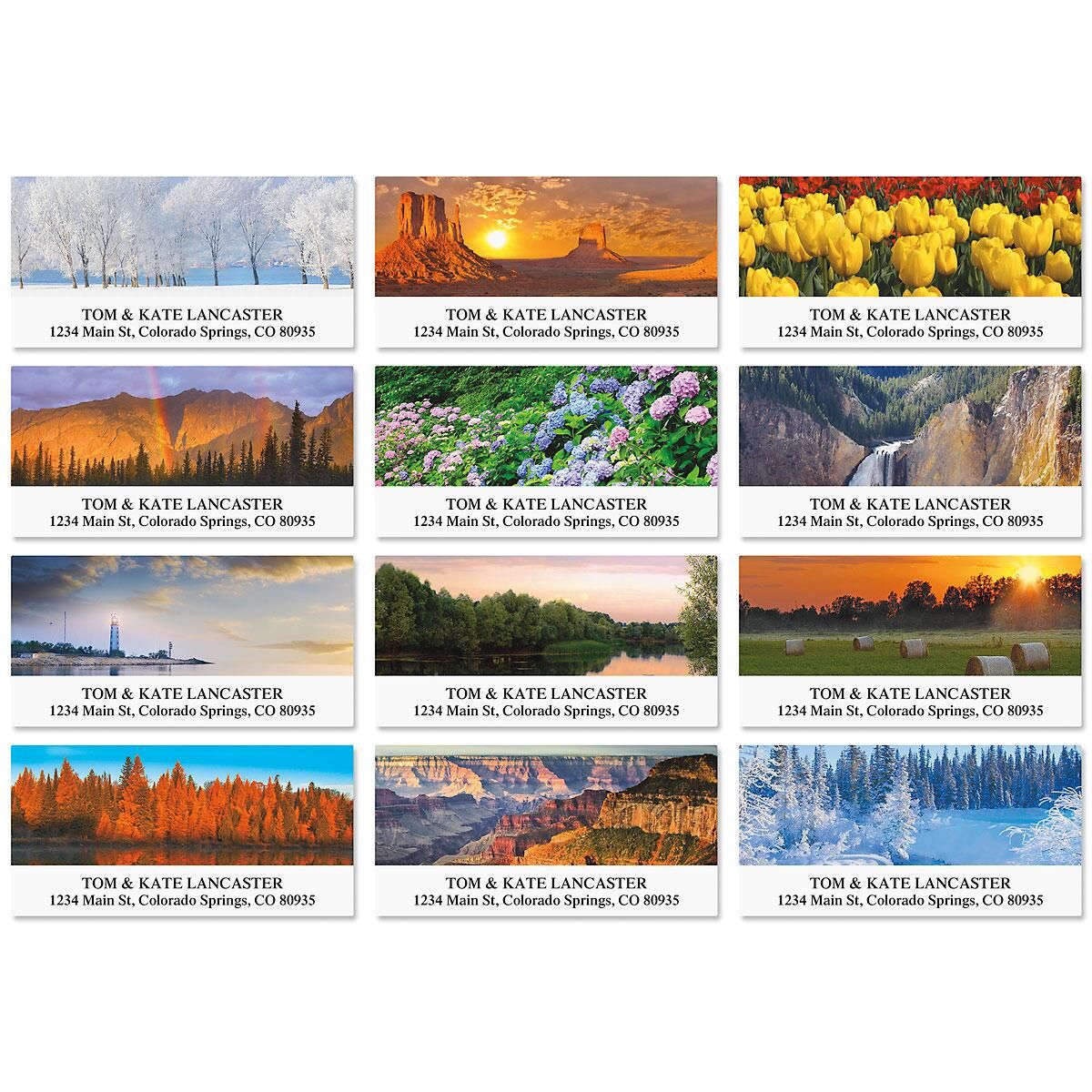 Natures Beauty Deluxe Return Address Labels | Colorful Images
