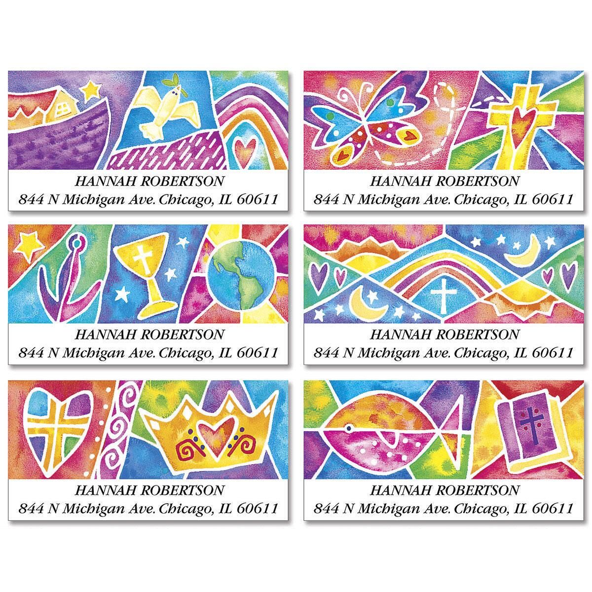 Christian Spirit Deluxe Return Address Labels | Colorful Images