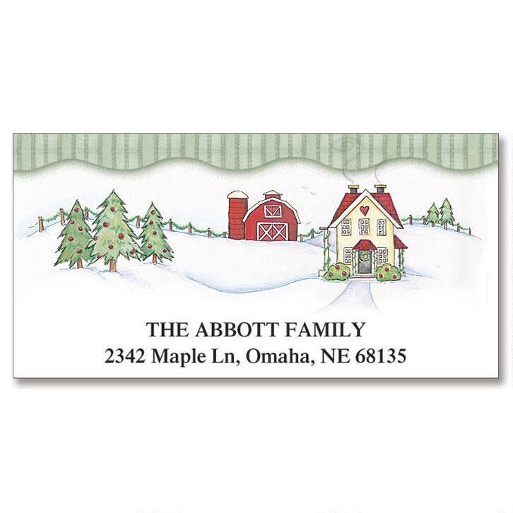 Holiday Farm Deluxe Return Address Labels | Colorful Images