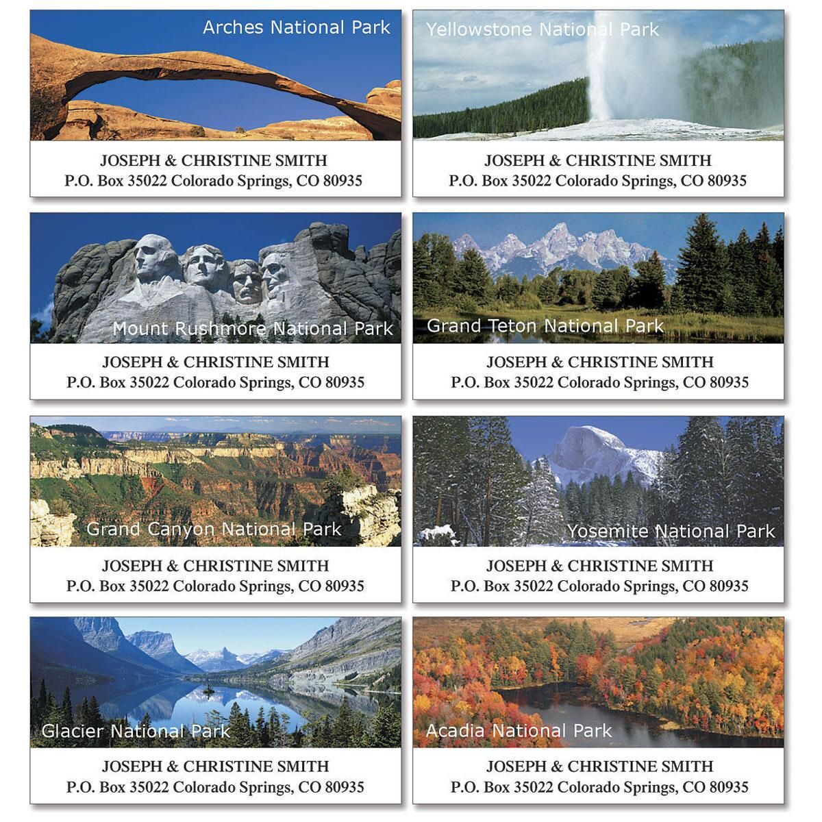 Our National Parks Deluxe Return Address Labels | Colorful Images