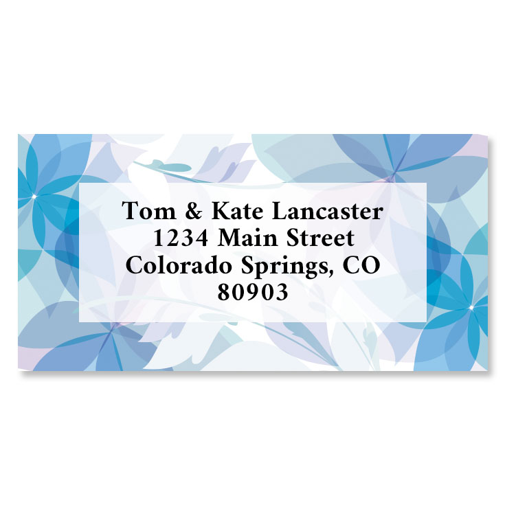 Bright Floral Border Return Address Labels | Colorful Images
