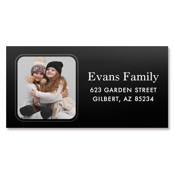 Personalized Modern Photo Border Address Label | Colorful Images