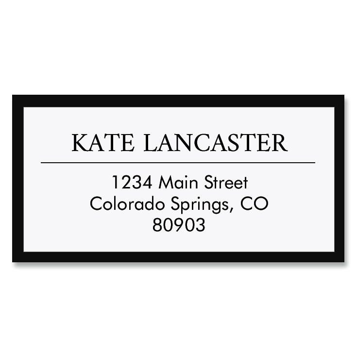 Lux Border Return Address Labels | Colorful Images