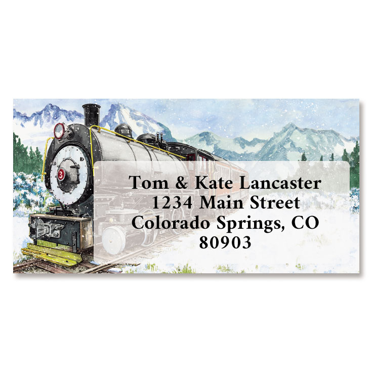 Vintage Travel Border Return Address Labels | Colorful Images