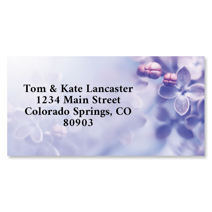 Lilac Border Return Address Labels | Colorful Images