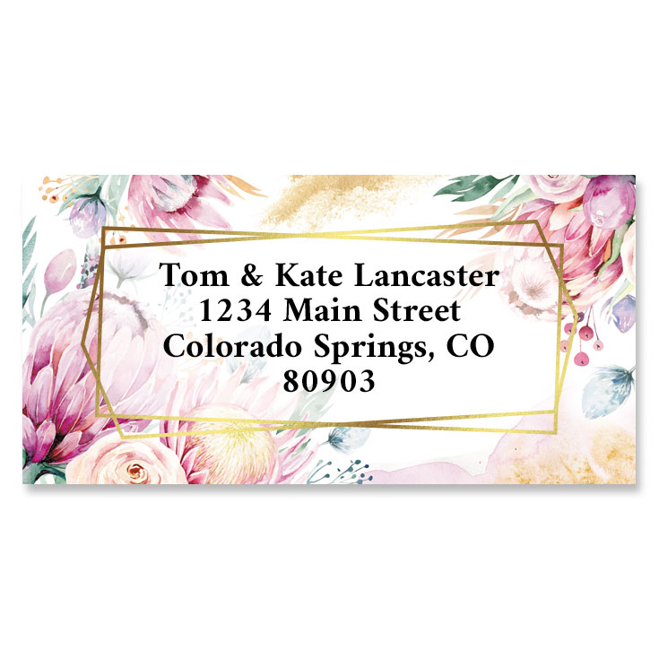 Floral Dreams Border Return Address Labels | Colorful Images