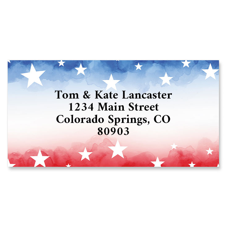 True Colors Border Return Address Labels | Colorful Images