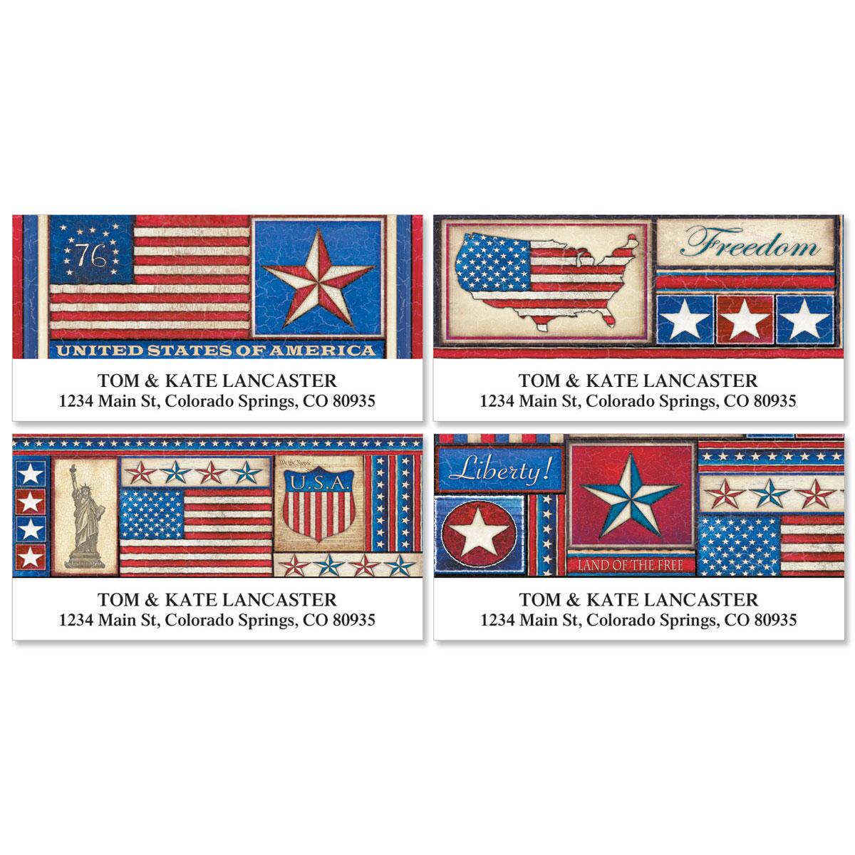 American Deluxe Address Labels | Colorful Images