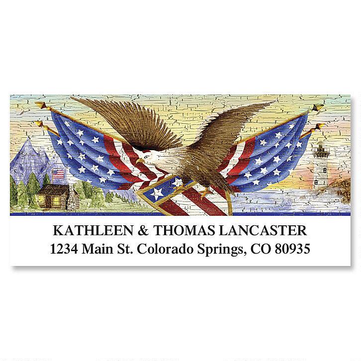 American Eagle Deluxe Return Address Labels | Colorful Images