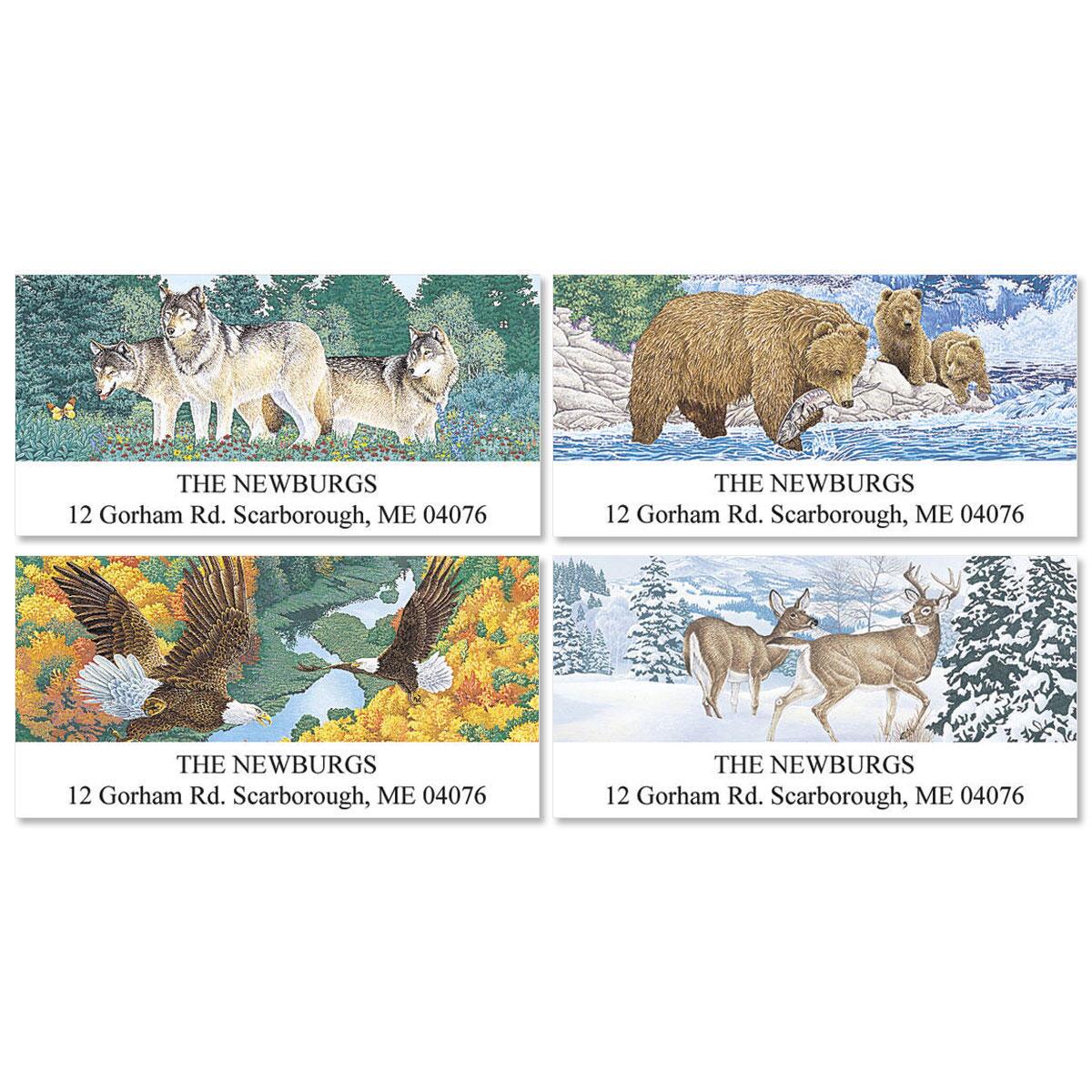 American Wildlife Deluxe Return Address Labels | Colorful Images