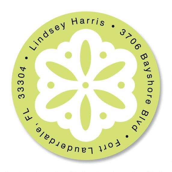 Athena Round Return Address Labels | Colorful Images