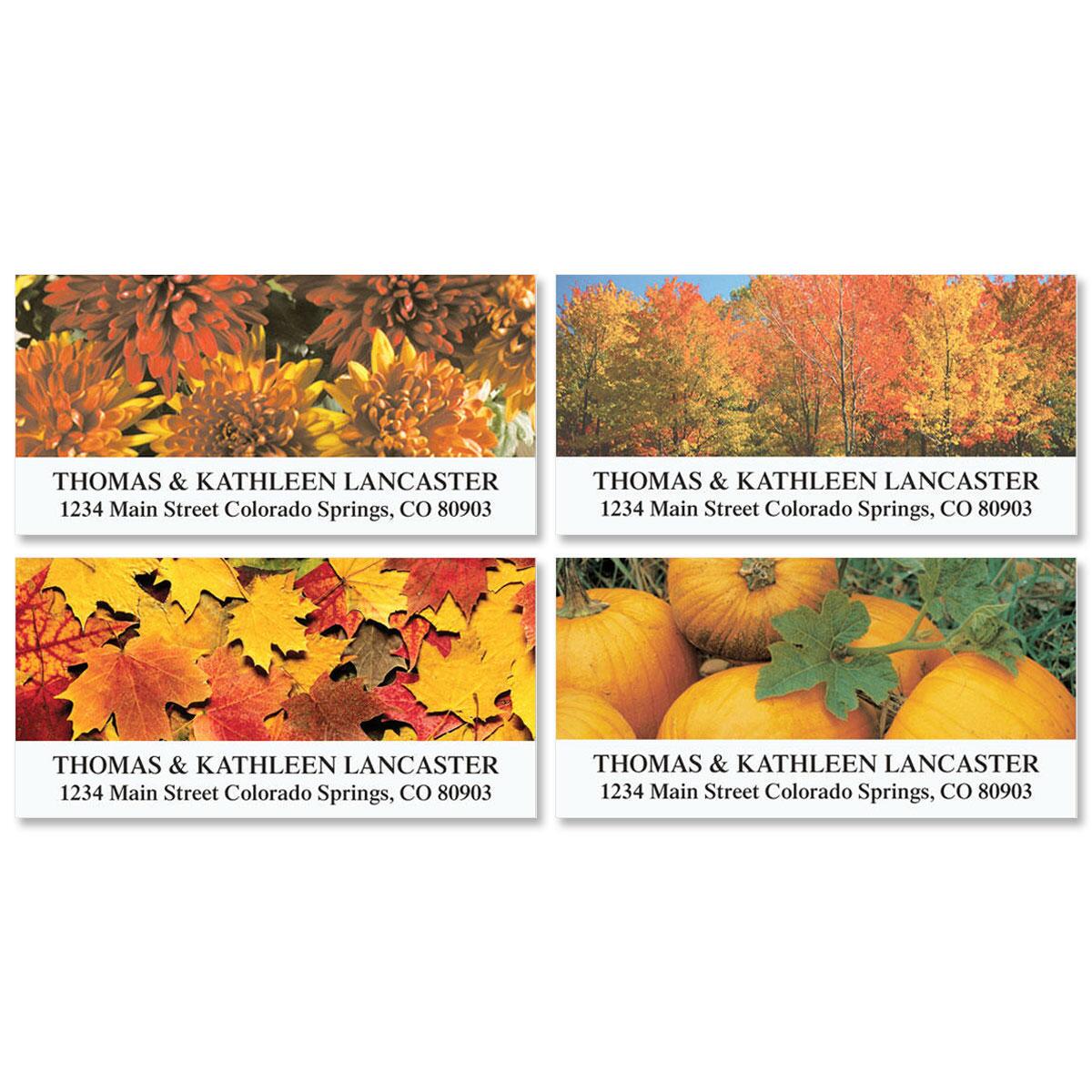 Autumn Beauty Deluxe Return Address Labels | Colorful Images