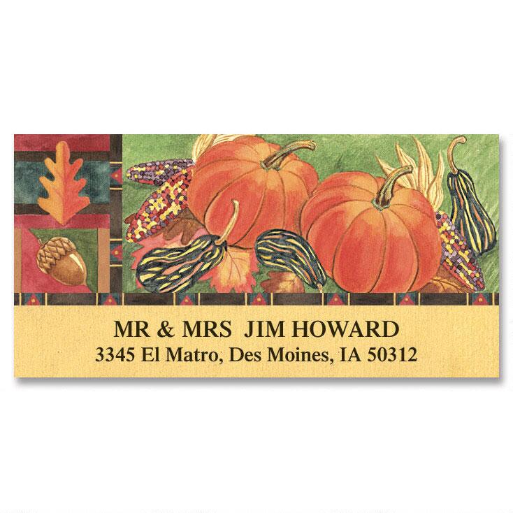 Autumn Harvest Deluxe Return Address Labels | Colorful Images