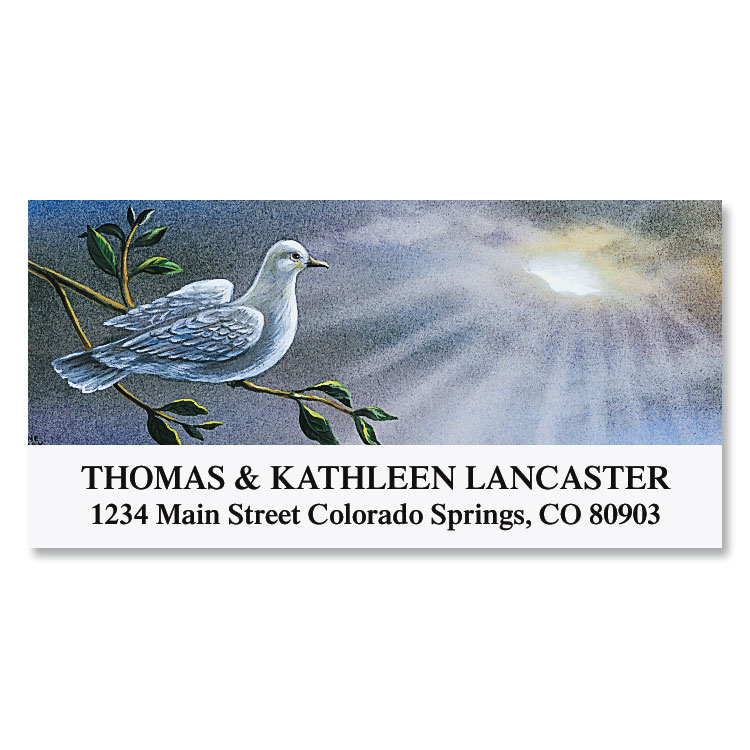 Dove Deluxe Return Address Labels | Colorful Images