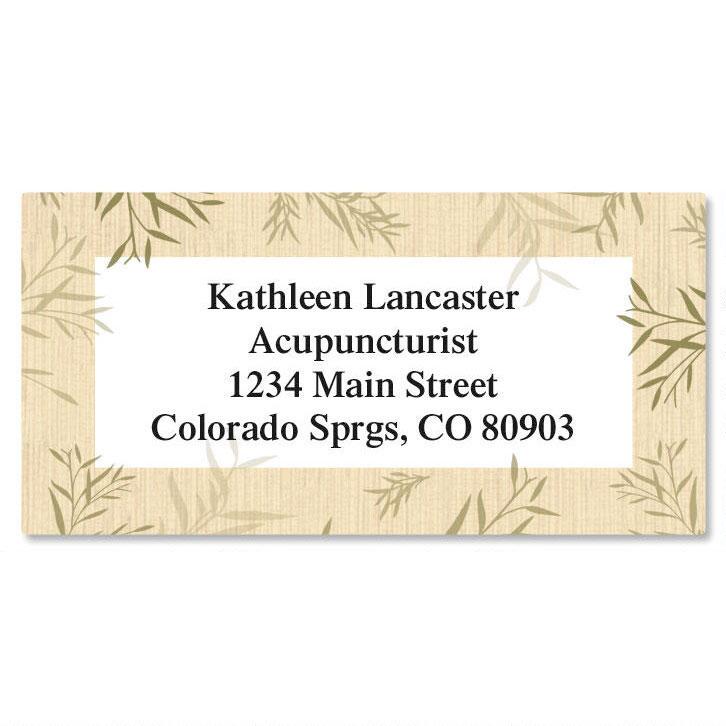 Bamboo Border Return Address Labels | Colorful Images