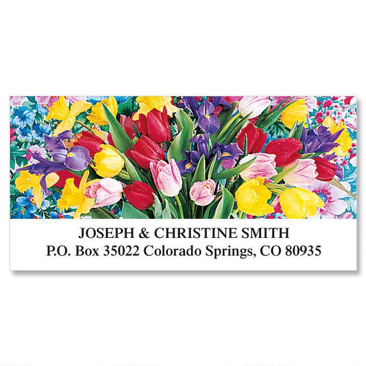Beautiful Bouquets Deluxe Return Address Labels | Colorful Images