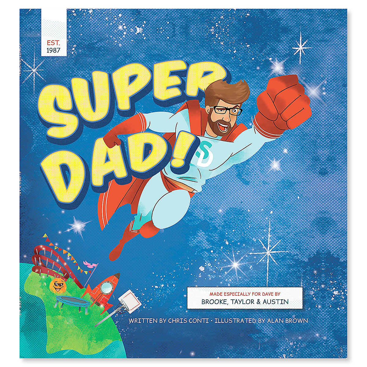 Super Dad Custom Storybook | Colorful Images
