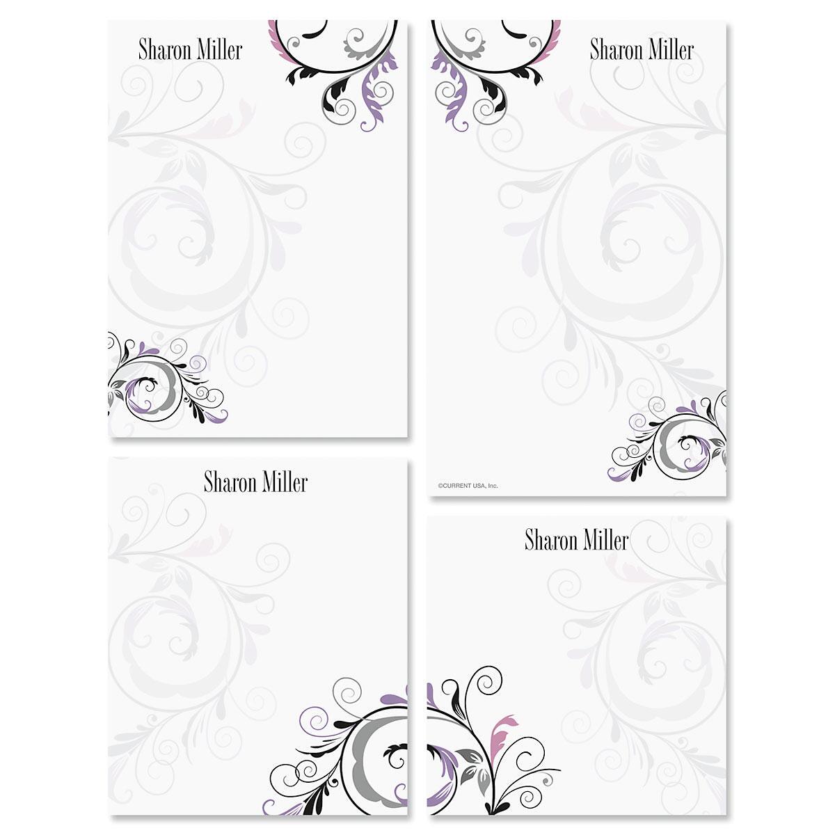 Black and Grey Fantasy Memo Pad Sets | Colorful Images