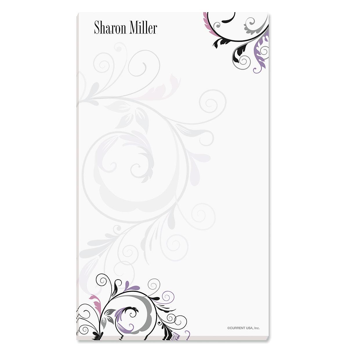 Black and Grey Fantasy Custom Memo Pads | Colorful Images