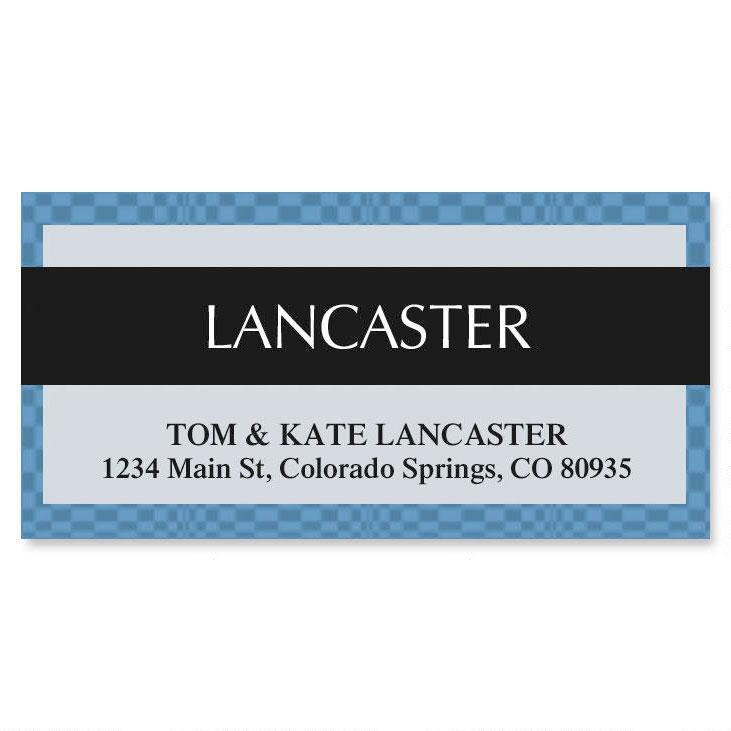 Black Band Deluxe Return Address Labels | Colorful Images