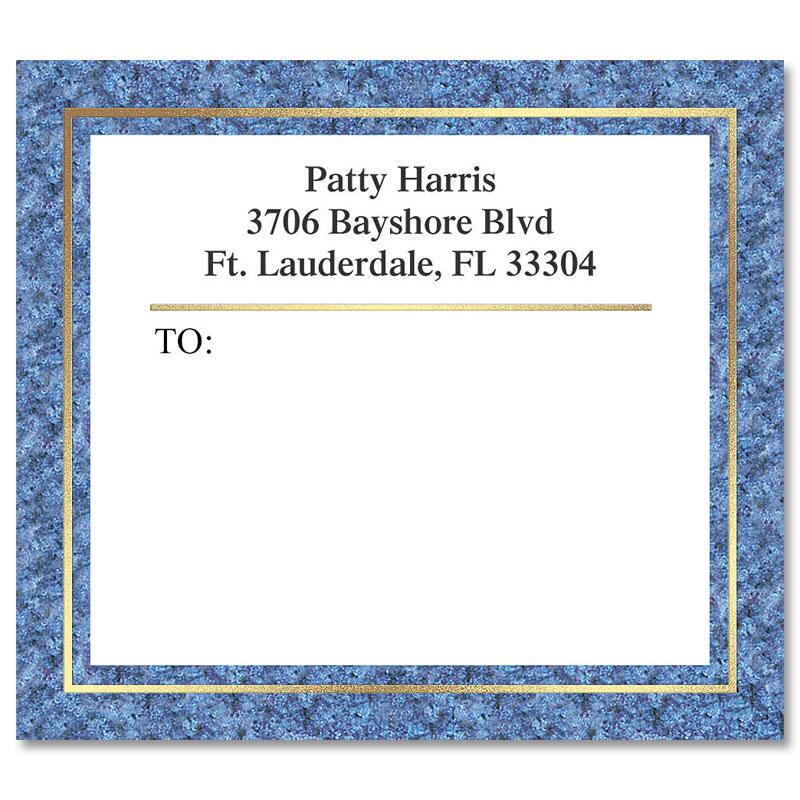 Blue Granite Foil Package Labels | Colorful Images