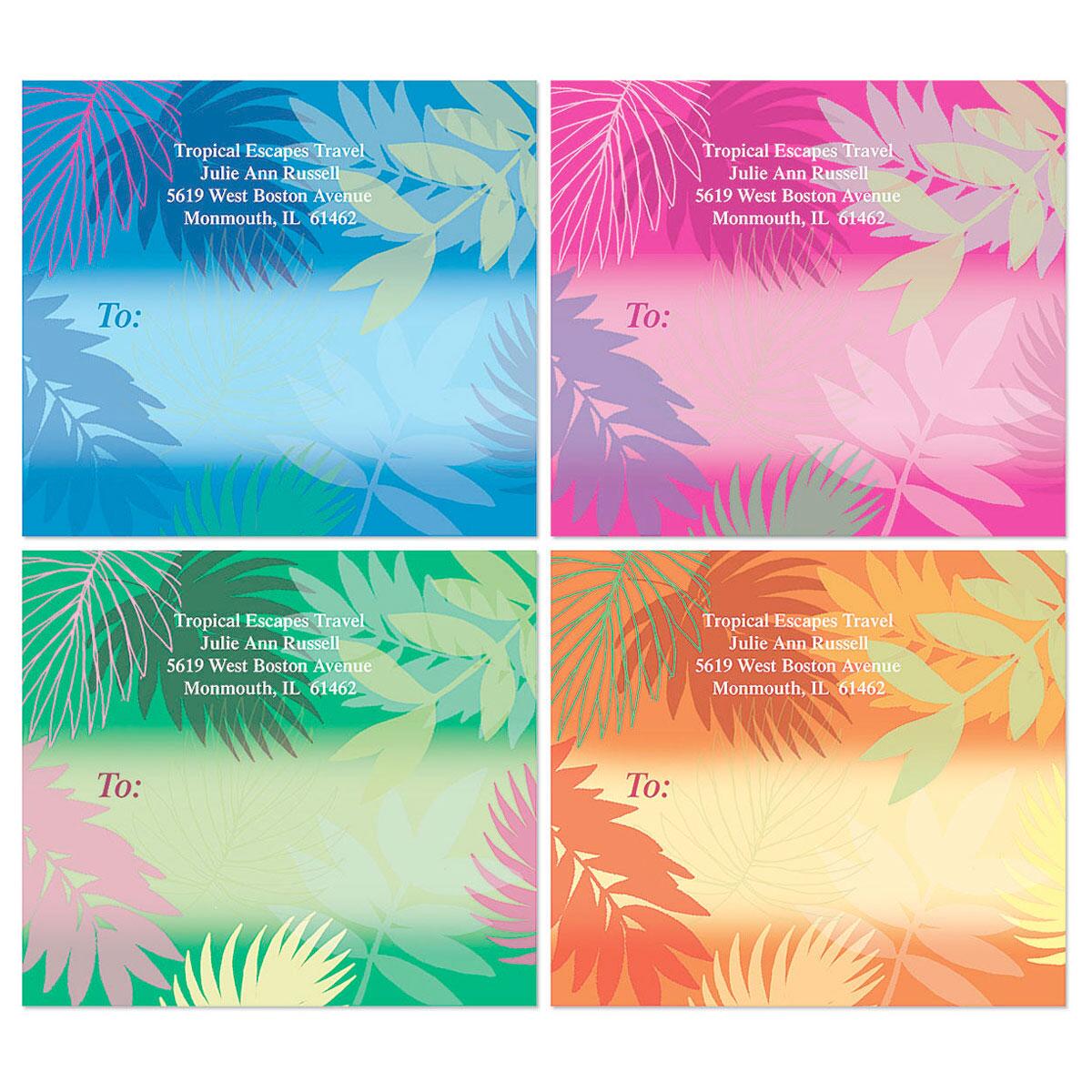 Bold Tropics Package Labels (4 Designs) | Colorful Images