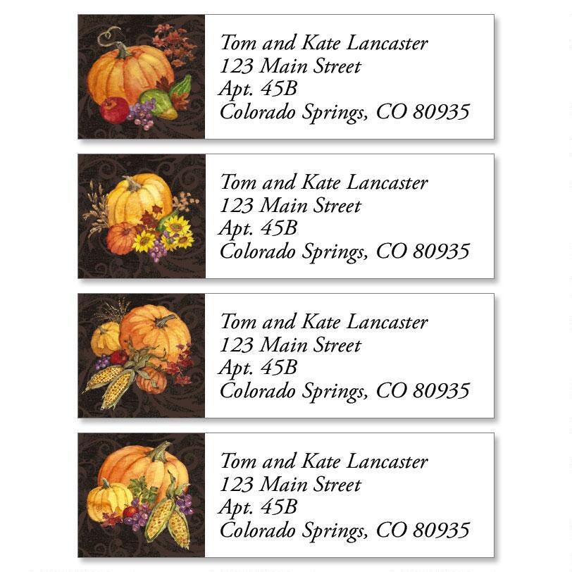 Bountiful Harvest Classic Return Address Labels | Colorful Images