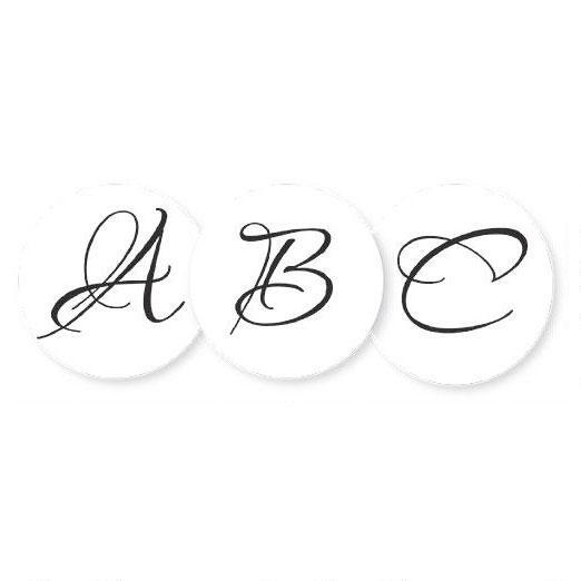Brush Initial Envelope Seals | Colorful Images