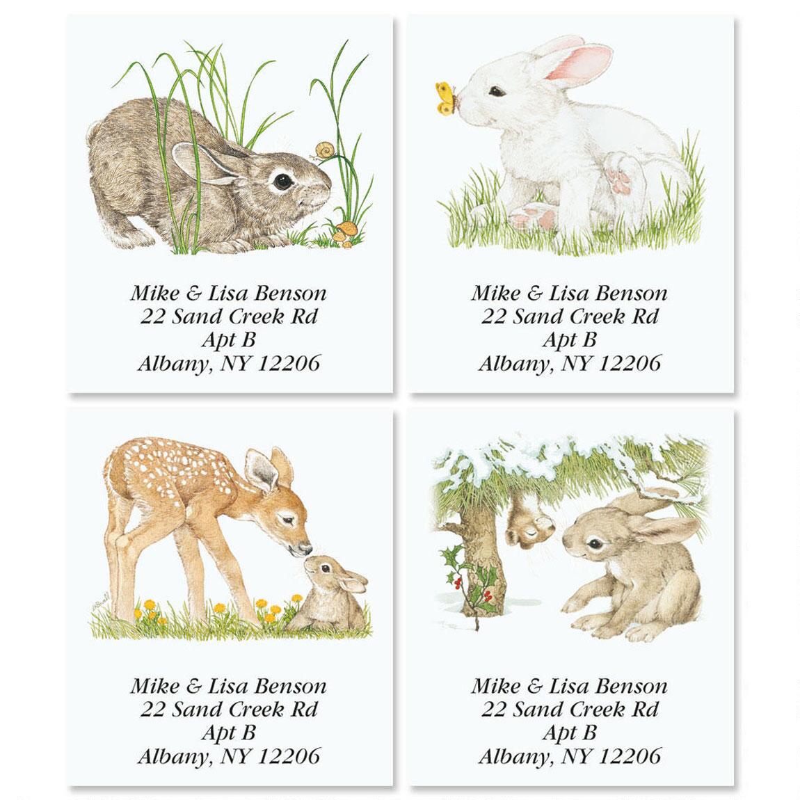 Bunny Spring by Linda K. Powell Select Return Address Labels | Colorful ...