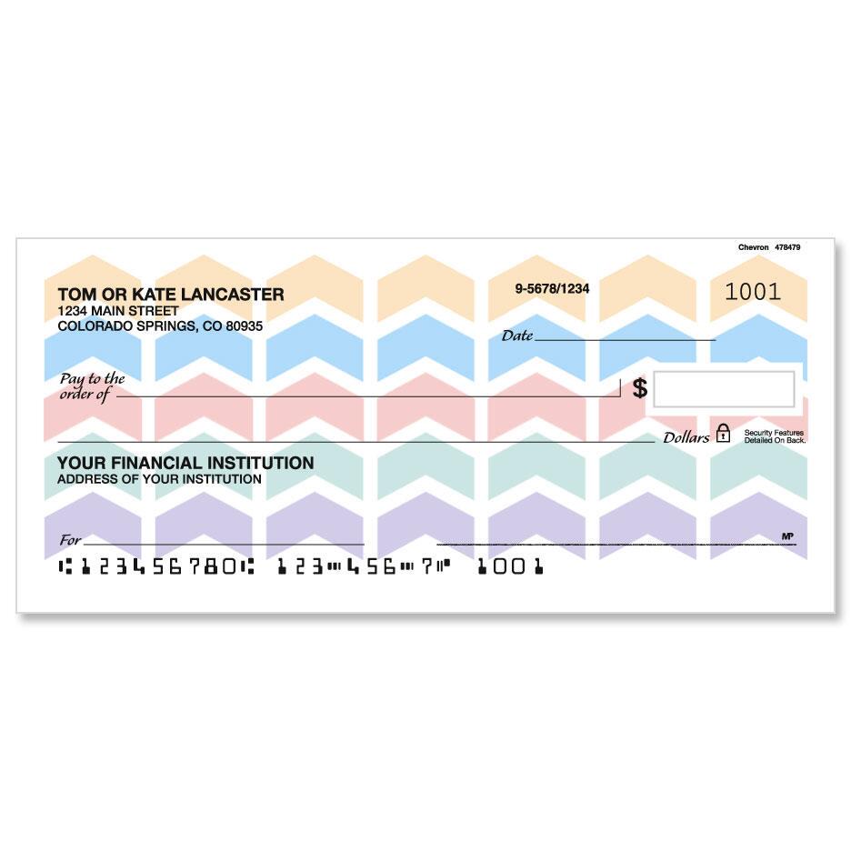 Chevron Personal Checks | Colorful Images