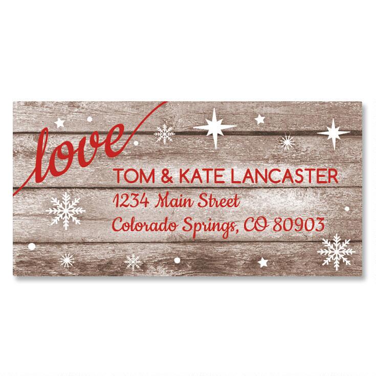 Christmas Merry Border Return Address Labels | Colorful Images