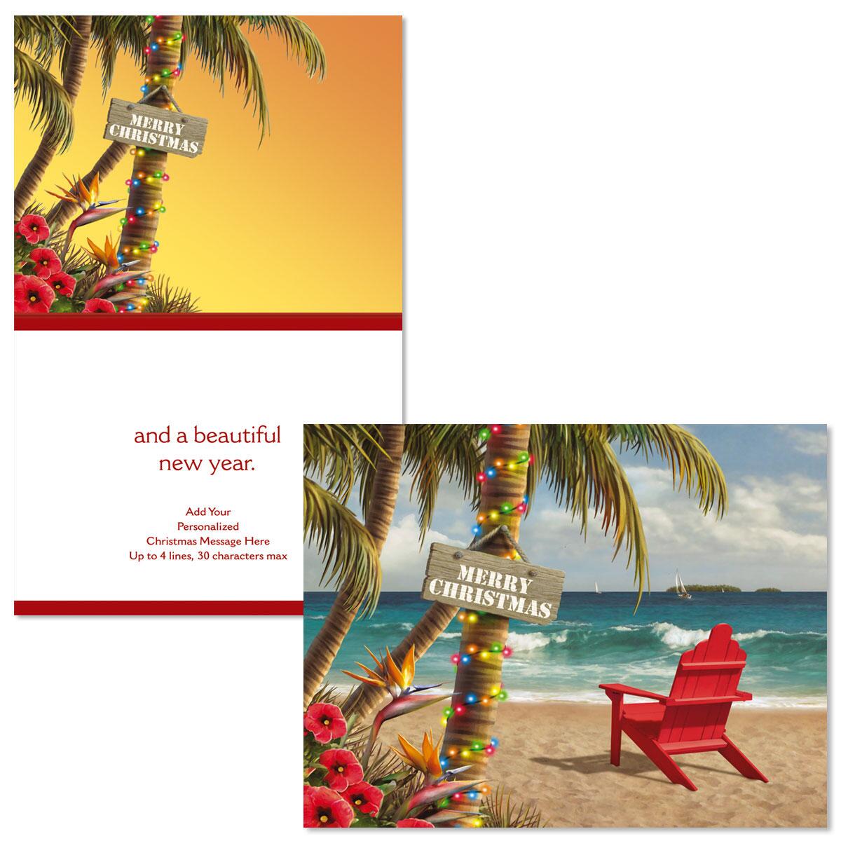 Christmas Paradise Note Card Size Christmas Cards | Colorful Images