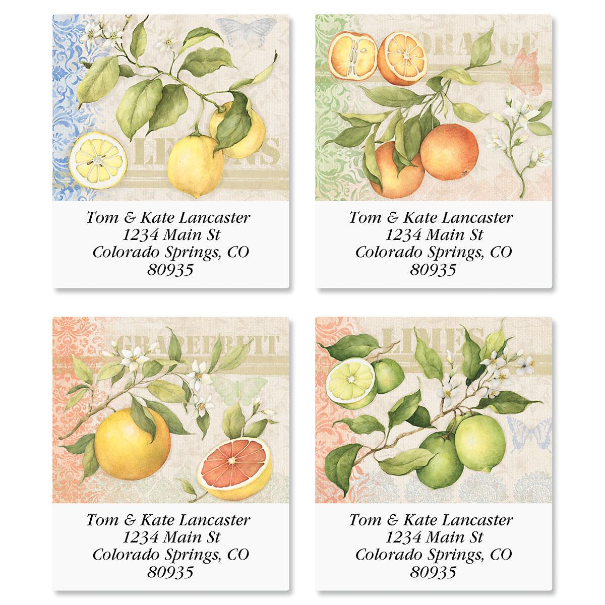 Citrus Select Return Address Labels | Colorful Images