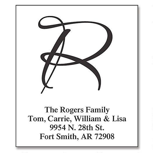 Brush Initial Select Return Address Labels | Colorful Images