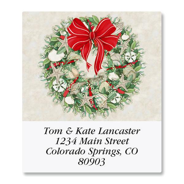 Coastal Wreath Select Return Address Labels | Colorful Images