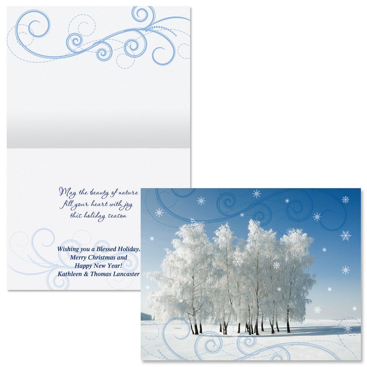Cold Winter Day Note Card Size Christmas Cards | Colorful Images