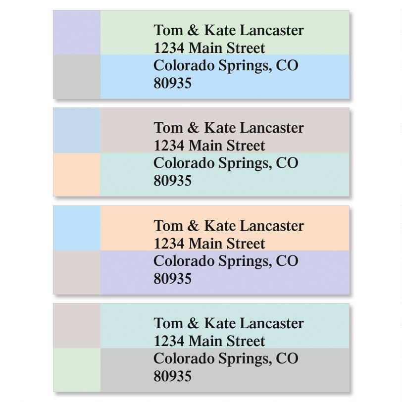 Color Block Classic Return Address Labels | Colorful Images
