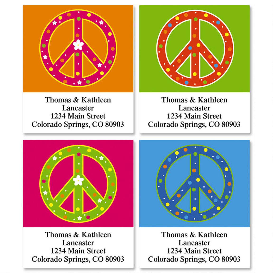 Colorful Peace Select Return Address Labels | Colorful Images
