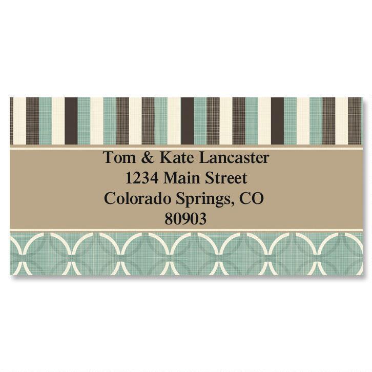 Connected Border Return Address Labels | Colorful Images