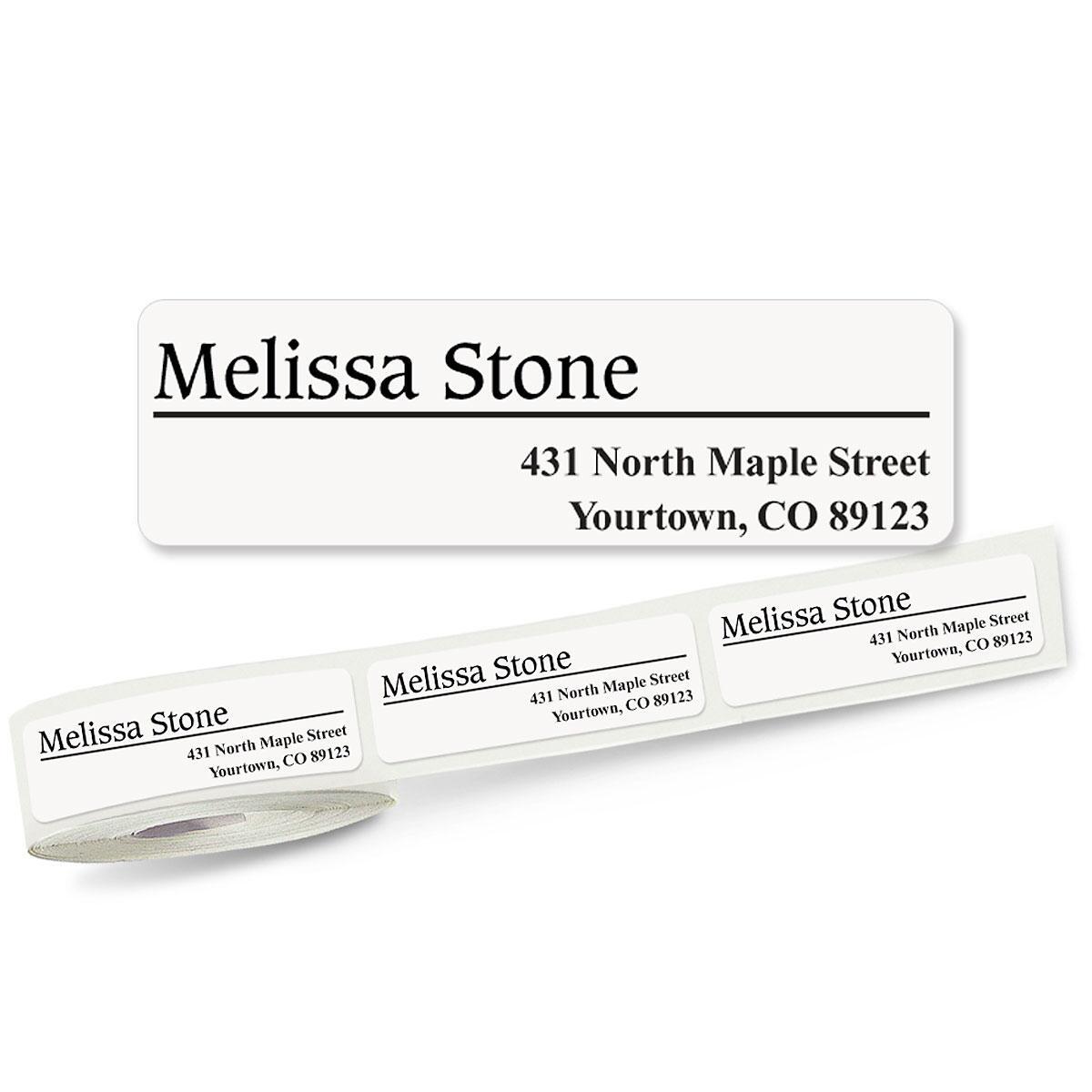 Conventional Off-Center Rolled Address Labels | Colorful Images