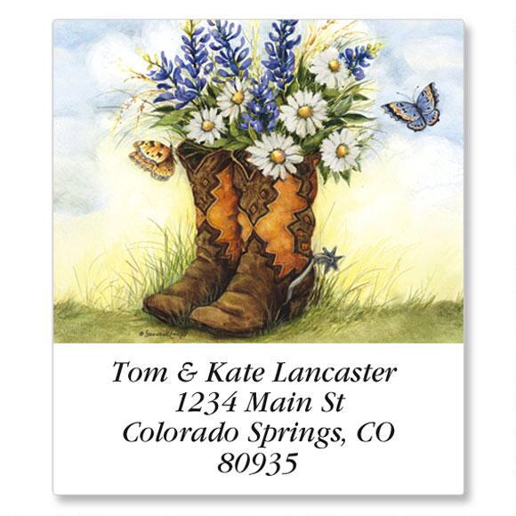 Country Boots Select Return Address Labels | Colorful Images