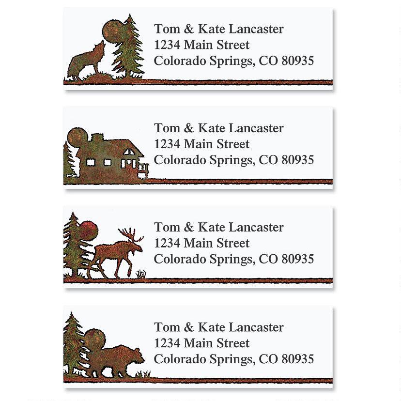Country Lodge Address Labels | Colorful Images