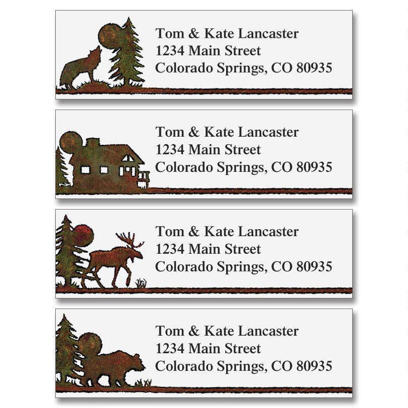 Country Lodge Classic Return Address Labels | Colorful Images
