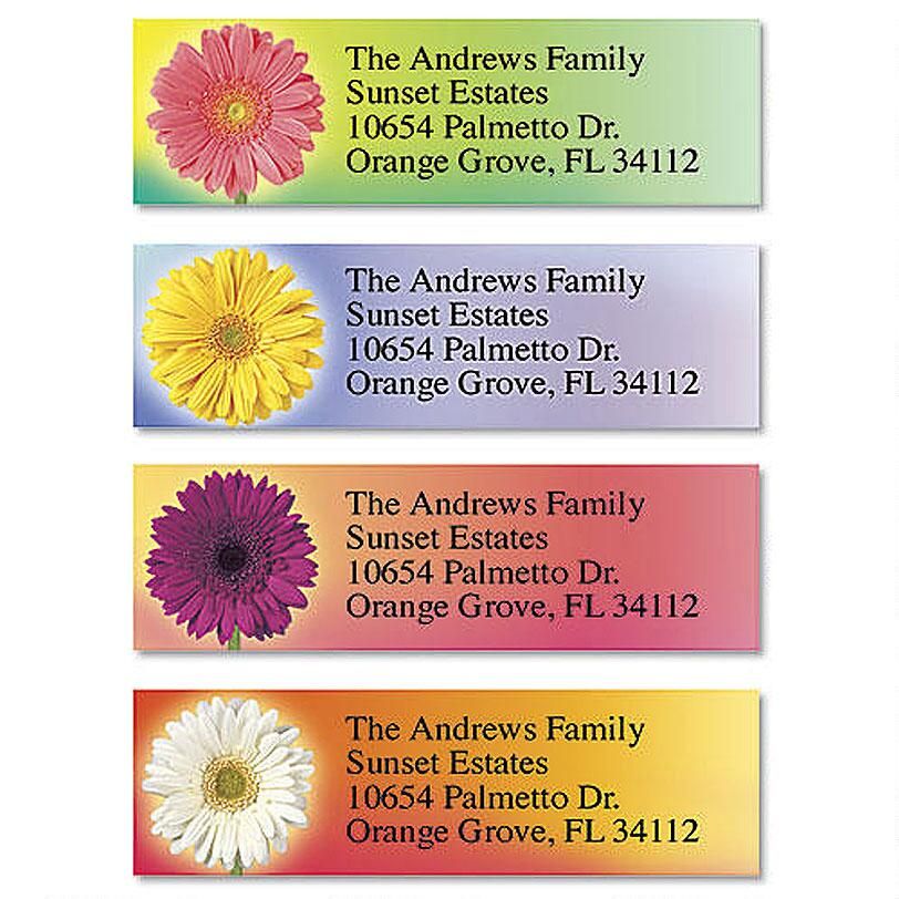 Illuminated Petals Classic Return Address Labels | Colorful Images
