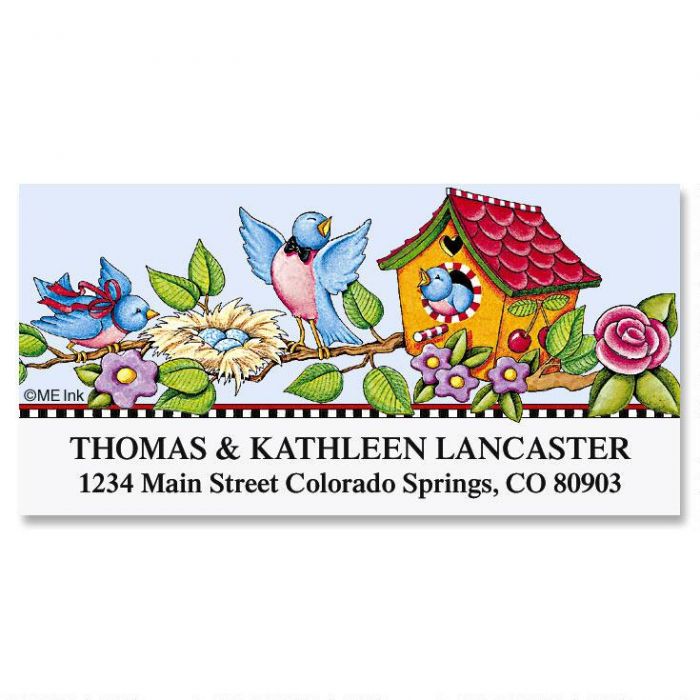 Nesting Song Deluxe Return Address Labels | Colorful Images